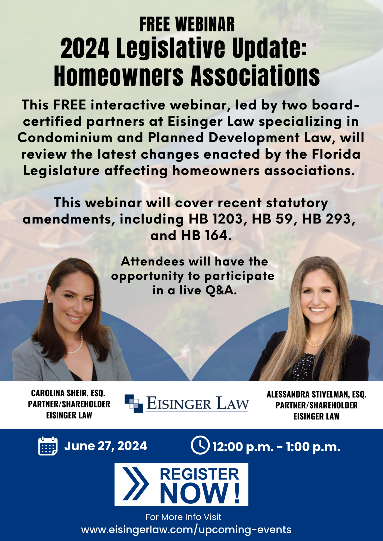 June 27, 2024 - 2024 Legislative Update: Homeowners Association ...